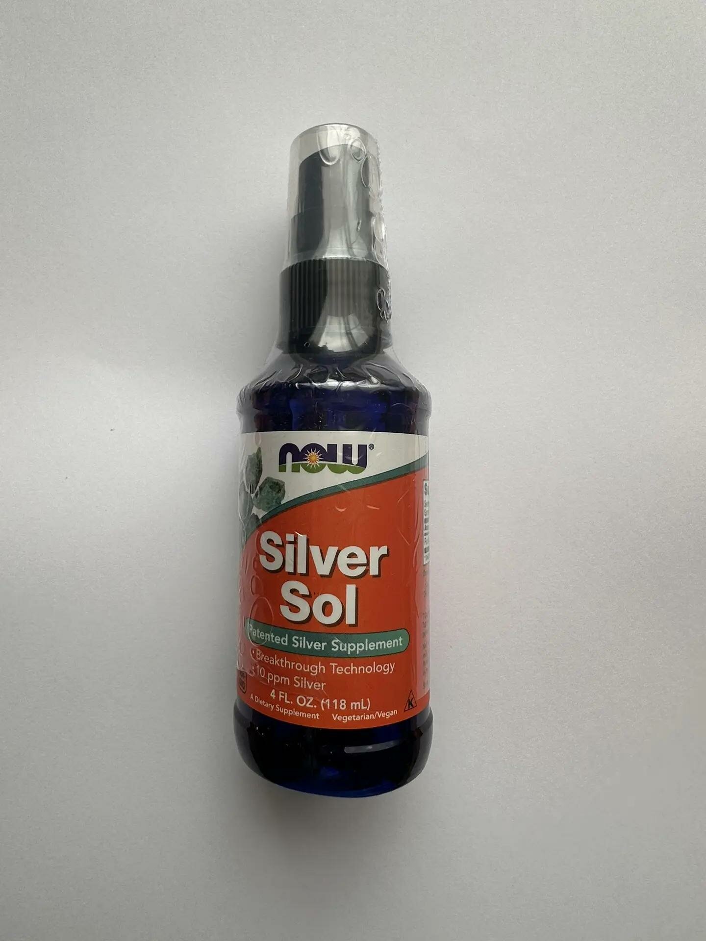 NOW Foods, Silver Sol, Серебряная вода, Коллоидное серебро, 118 мл