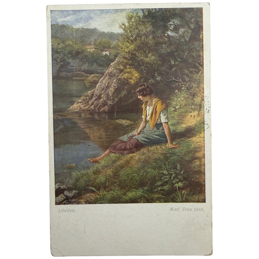 Почтовая открытка "Зеви - Стрекозы" 1910-1915 гг. Австро-Венгрия