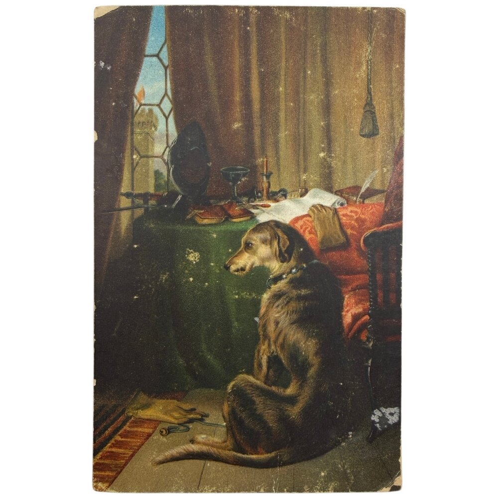 Почтовая открытка "В ожидании хозяина" 1900-1917 гг. Германская Империя