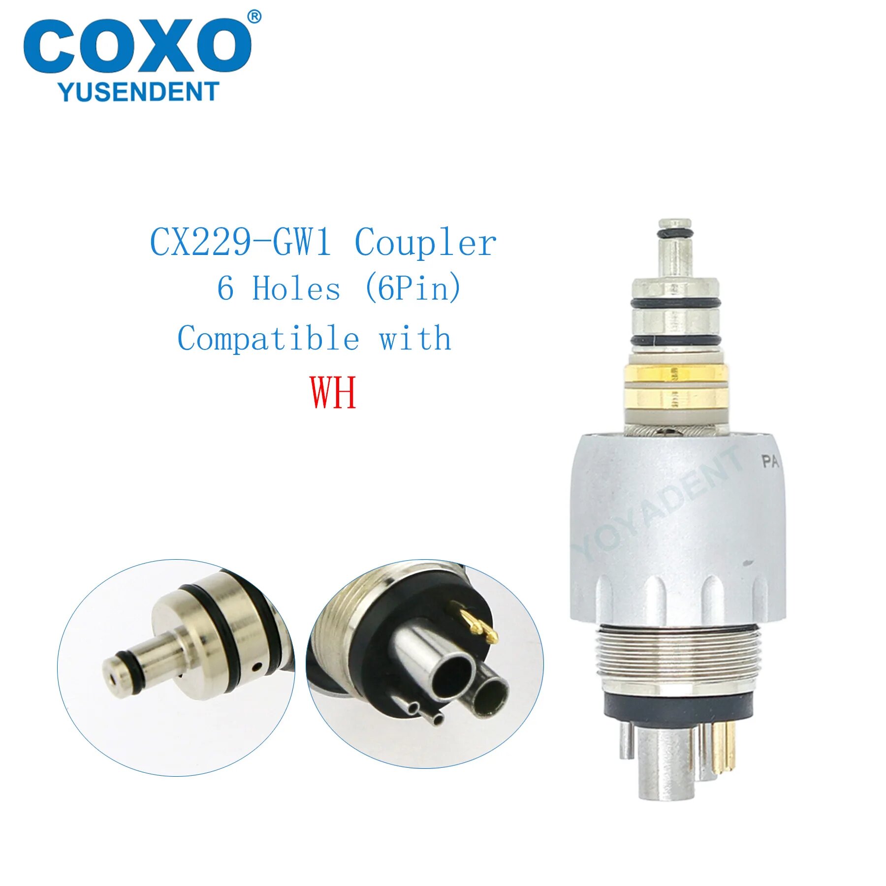 COXO CX229-GW1 Турбинная стоматологическая ручка 6 Holes (6Pin)