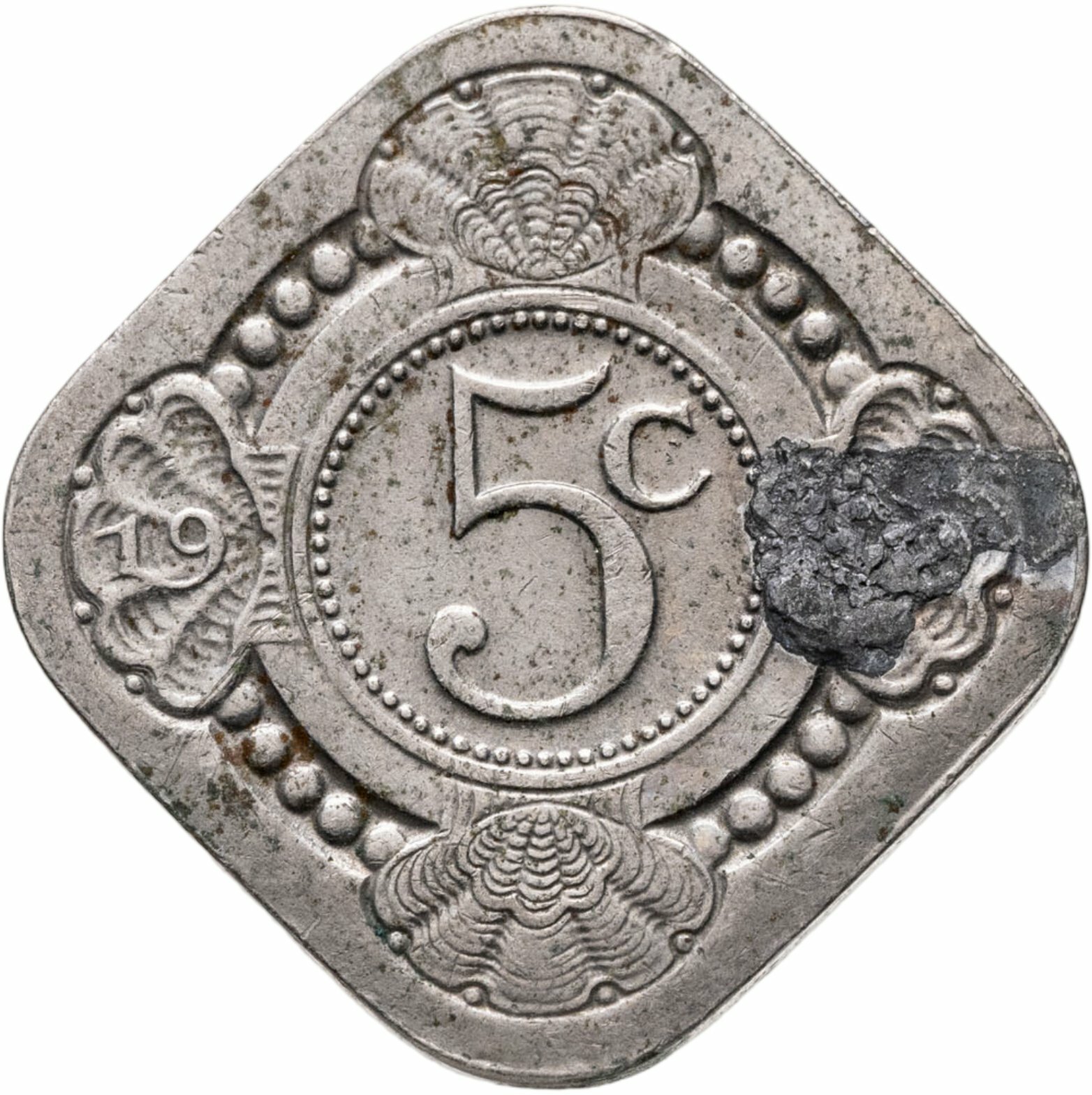 Нидерланды 5 центов cents 1913-1940, Мельхиор медь-никель, в сохранности VF