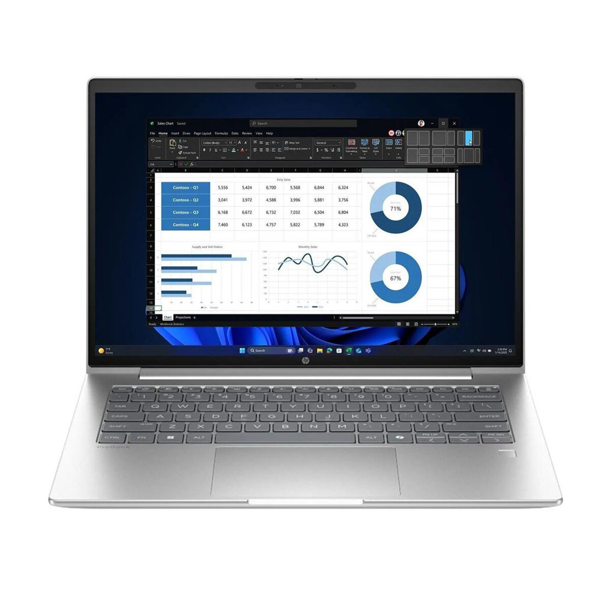 Ноутбук HP Probook 4G1i 14"WUXGA/Core Ultra 5 225U/32GB/SSD 512GB/Intel Graphics/Win11pro/серебристый