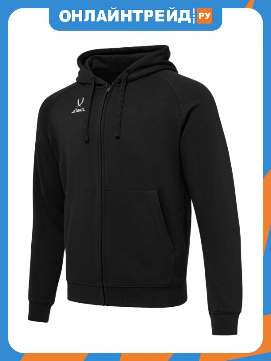 Худи на молнии Jogel ESSENTIAL Club reglan Cotton Zip Hoodie, черный, р. XL