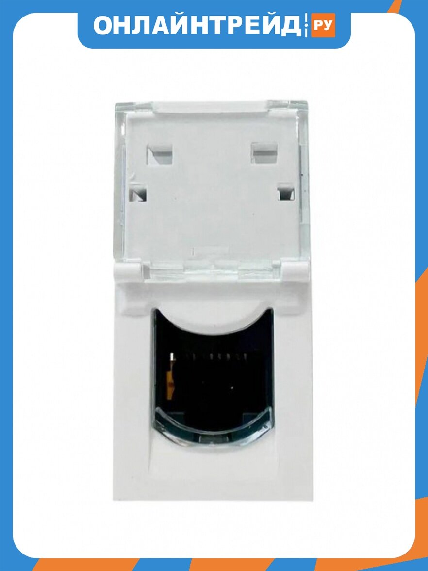 Розетка компьютерная Filum RJ45, UTP, CAT6A, 45х22,5 мм (mosaic), toolles, белая