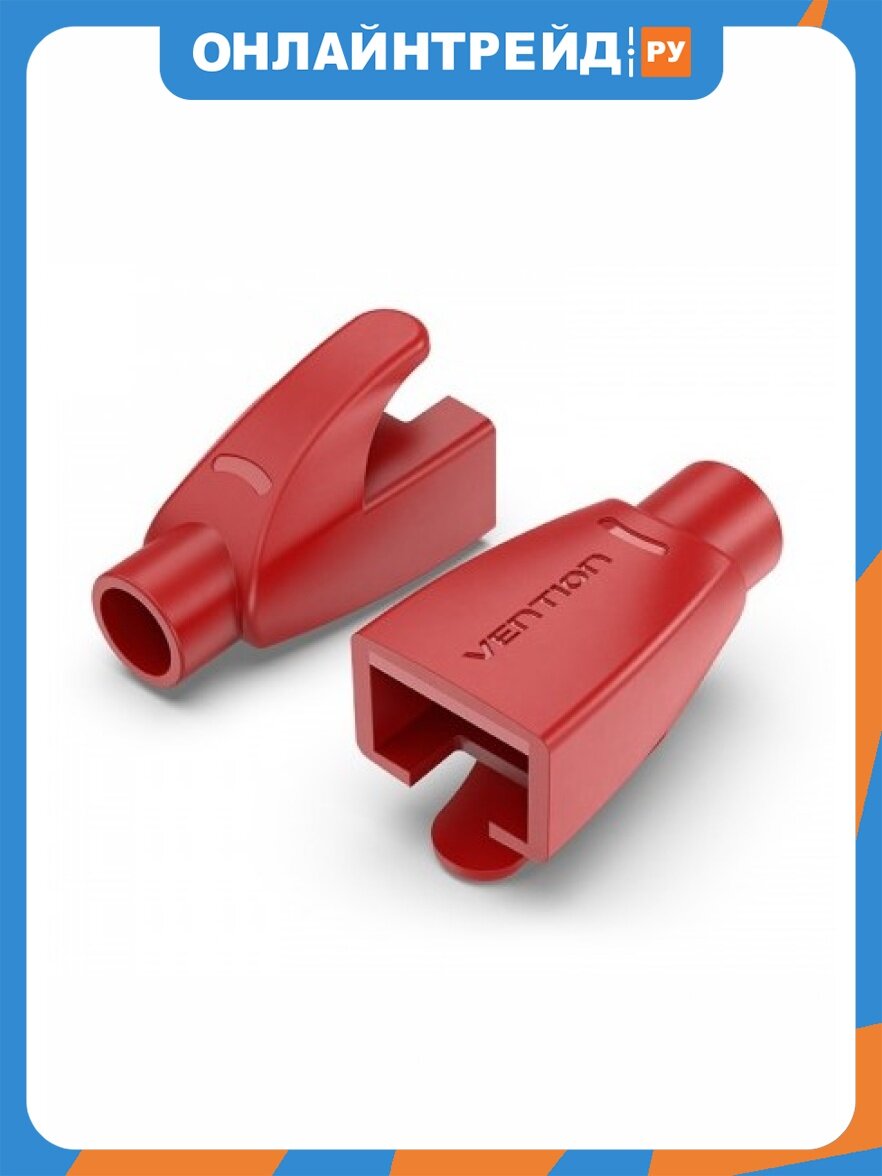 Колпачки изолирующие Vention для разъемов RJ-45 (50шт.) - Красный (IODR0-50)