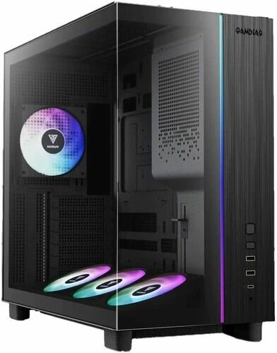 Компьютерный корпус GAMDIAS ATLAS M4 (16334-42H23-40000-G) черный - Midi Tower, ATX, USB 3.2 Gen 1 Type-A