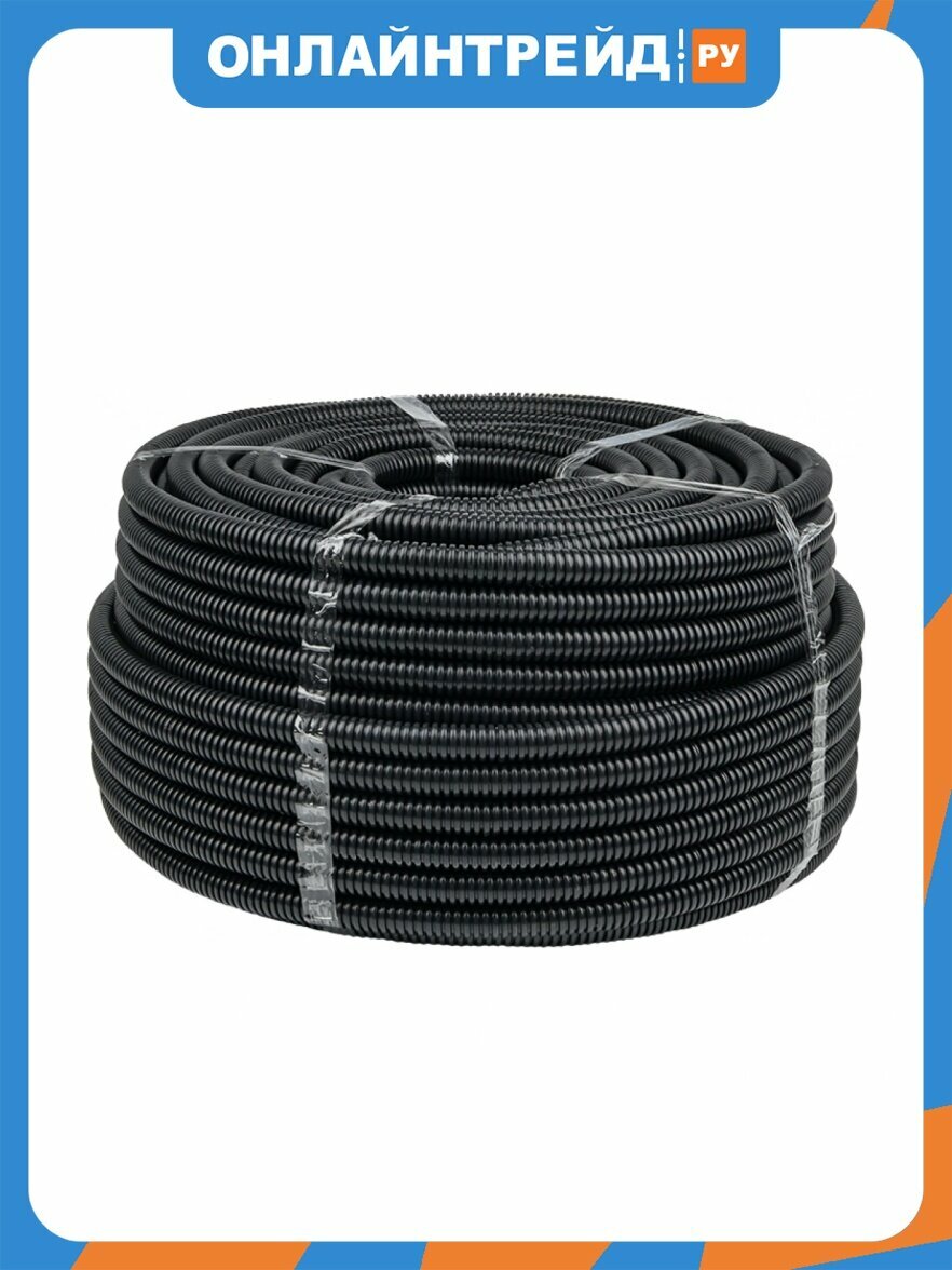 Труба гофрированная Ekf d20мм с протяжкой безгалоген. трудногорючая (FRHF) (уп.100м) Plast PROxima, FRHF-20