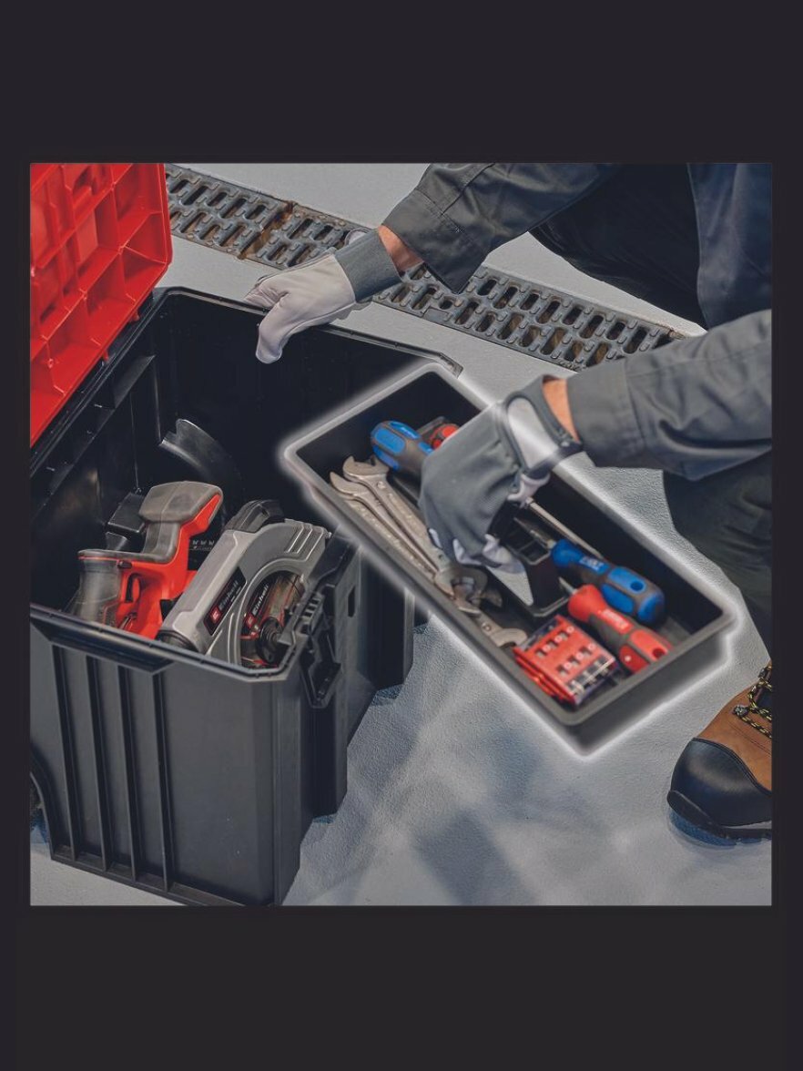 Кейс для инструмента Einhell E-Case L с колесами (System Box) 4540014 — фото 1