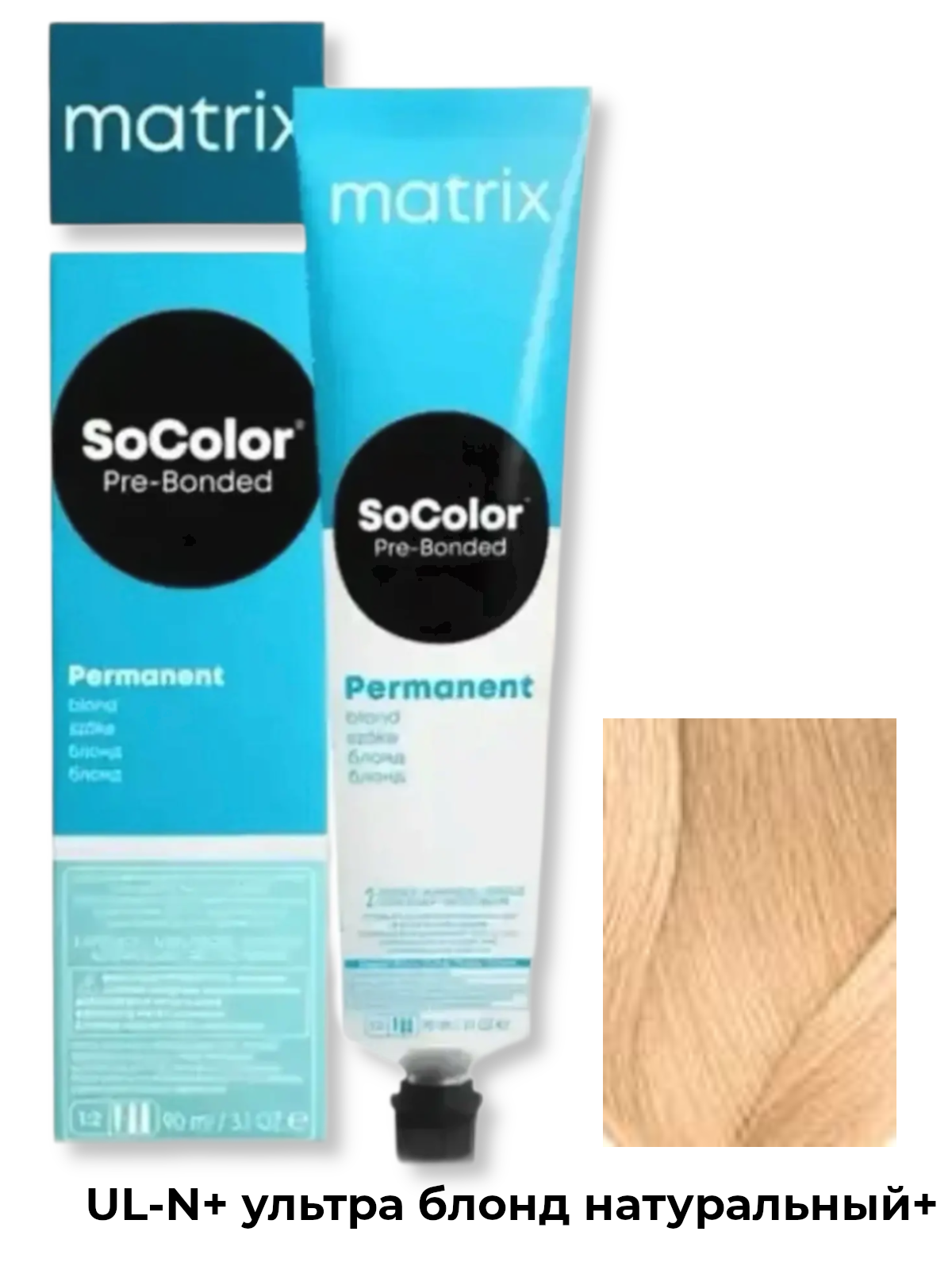Краска для волос Matrix SoColor Pre-Bonded, перманентная с бондером, UL-N+ (UL-00)