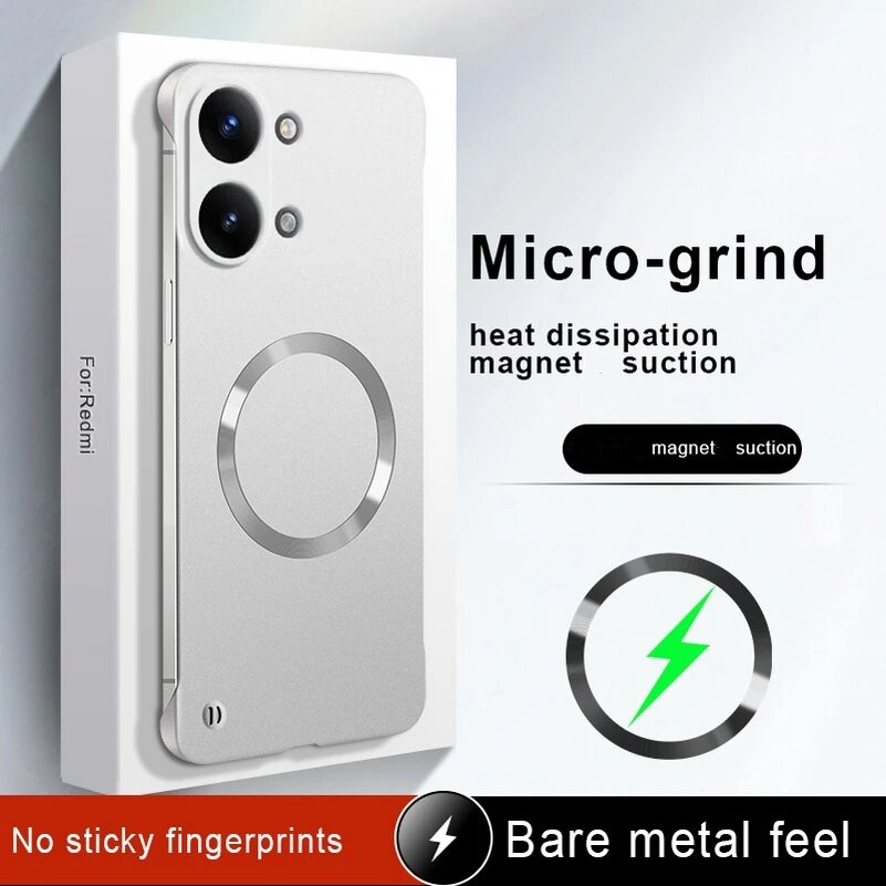 Чехол Poco X8 Pro магнитный металлический Sliver
