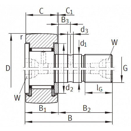 Опорный ролик KRV30-PP TECHNIX — фото 1