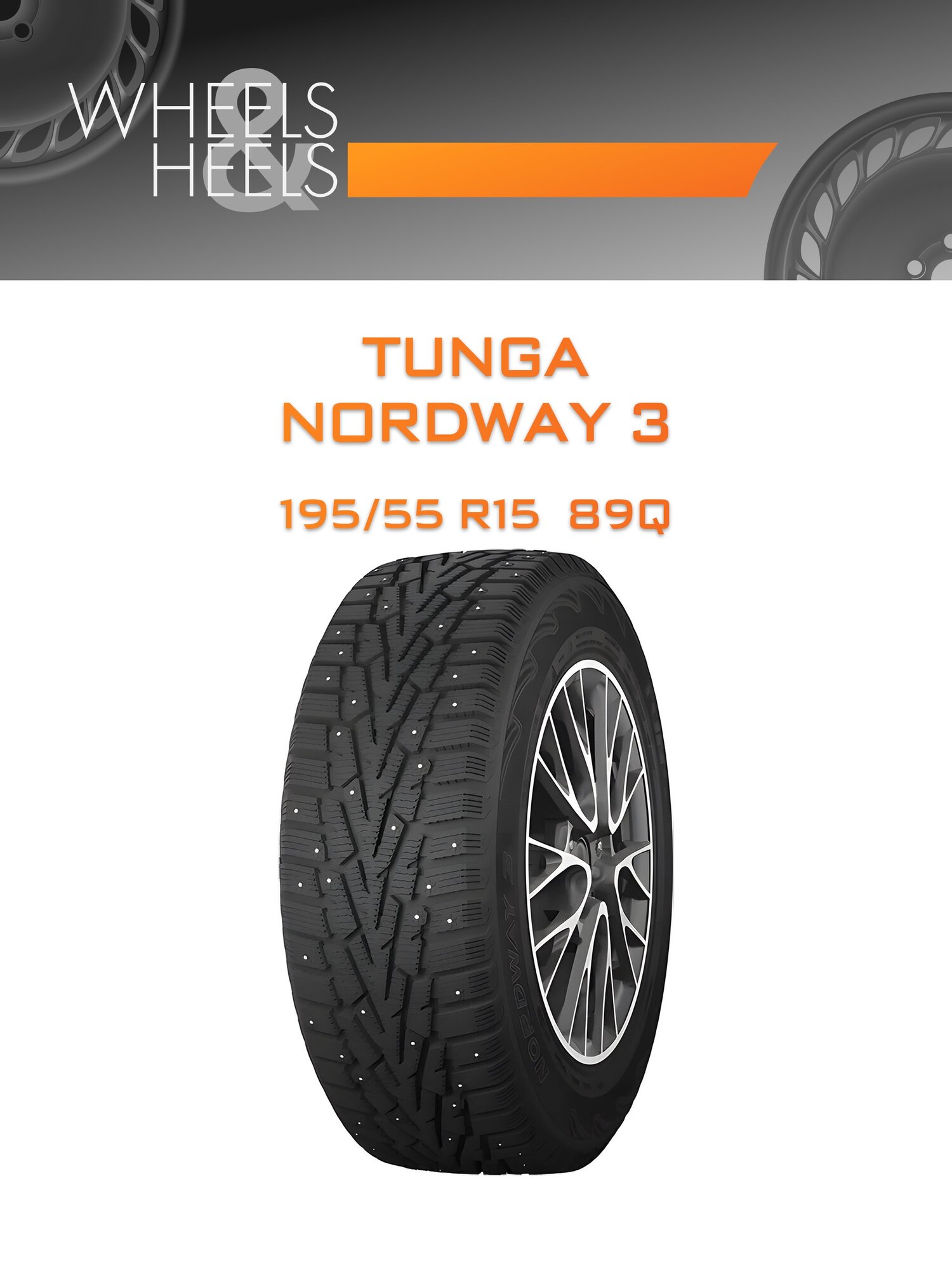 Шина автомобильная TUNGA NORDWAY 3 195/55 R15 89Q WINTER Ш, зимняя, универсальная