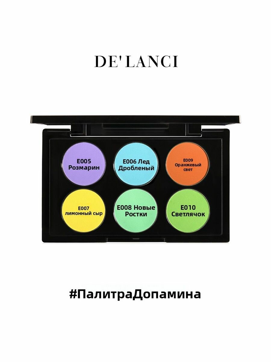 Палитра теней для век DE'LANCI, собранная самостоятельно.