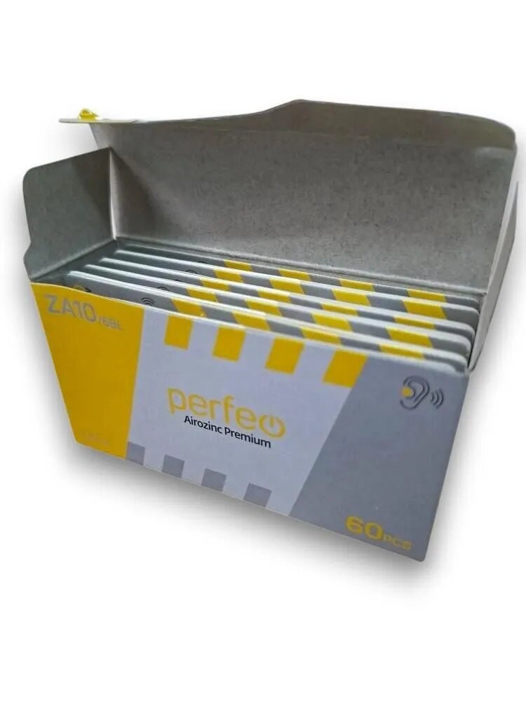 Слуховая батарейка Perfeo ZA10 1.45V AirZink Premium BOX60
