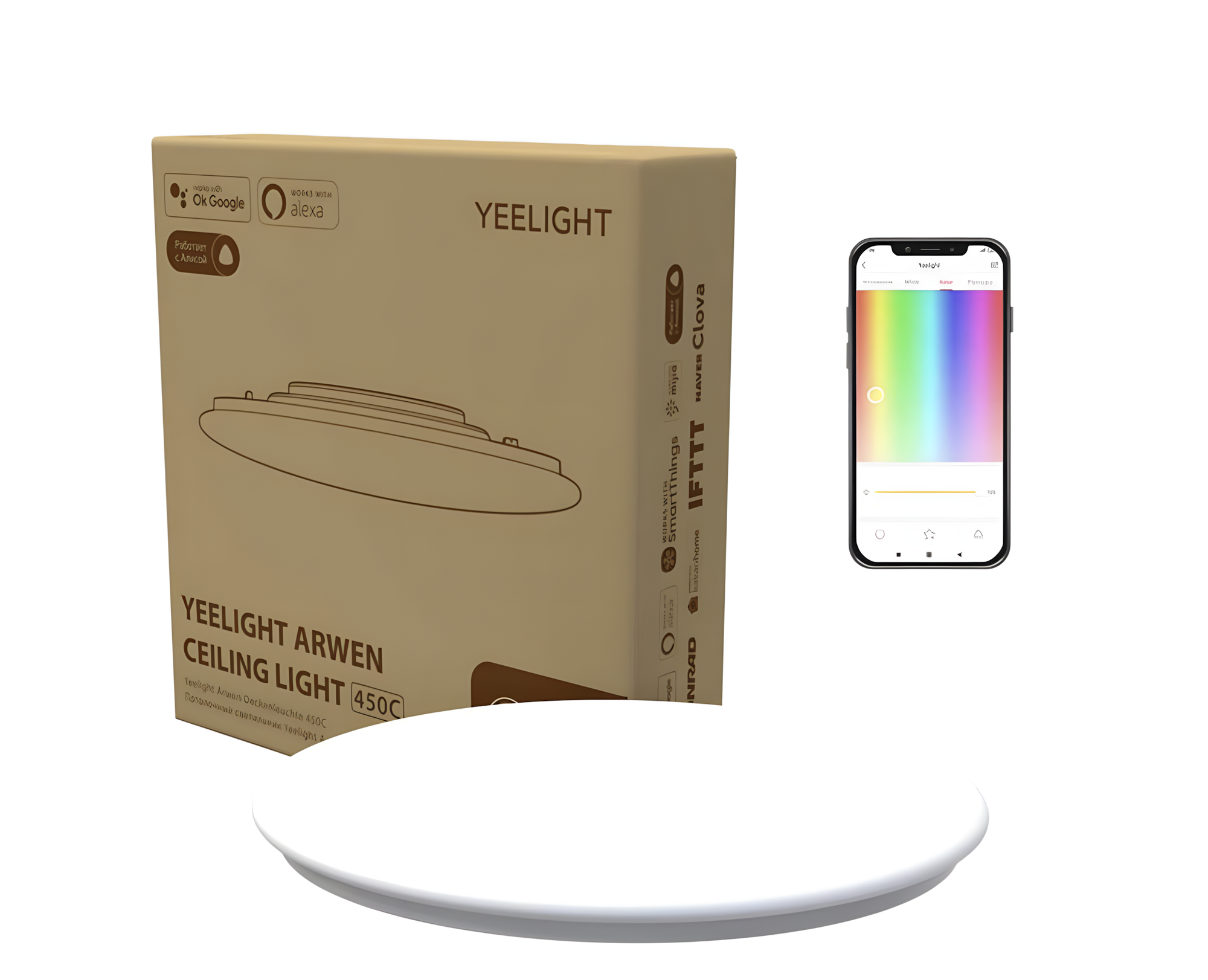 Потолочный светильник Yeelight Arwen 450C (YLXD013-B) с регулировкой цветовой температуры 2700–6500 К, управление через