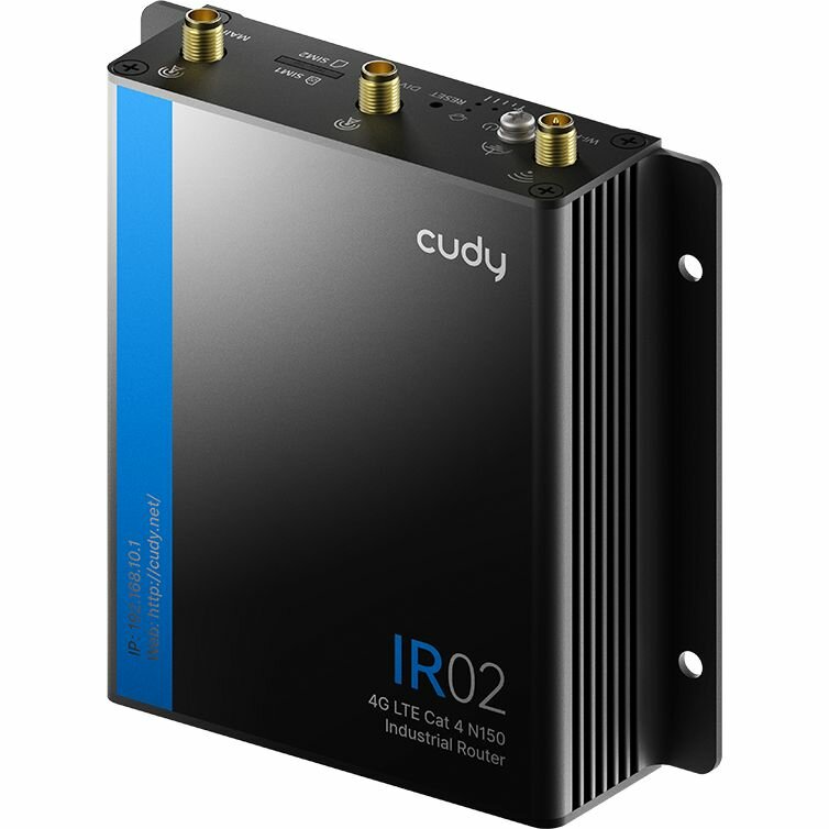 Промышленный маршрутизатор Industrial 4G LTE Cat4 Wi-Fi Router, LTE Cat4, N150 WiFi, 2 x 10/100M RJ45 Ports.