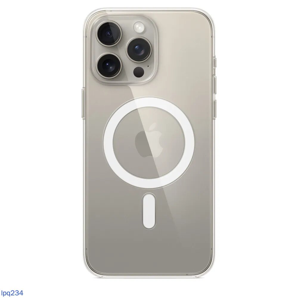 Чехол пластиковый для iPhone 15 Pro Max с анимацией MagSafe / Clear Case