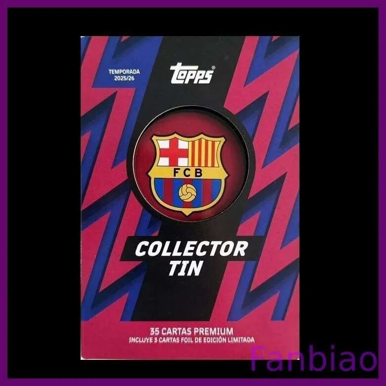 25-26 Topps Карты звезд футбола Команда Барса Коробка Ямар Месси
