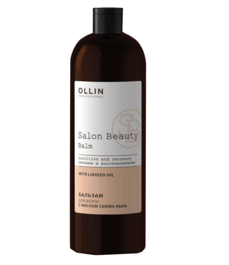 OLLIN PROFESSIONAL Бальзам для волос SALON BEAUTY питание и восстановление с маслом семян льна 1000 мл