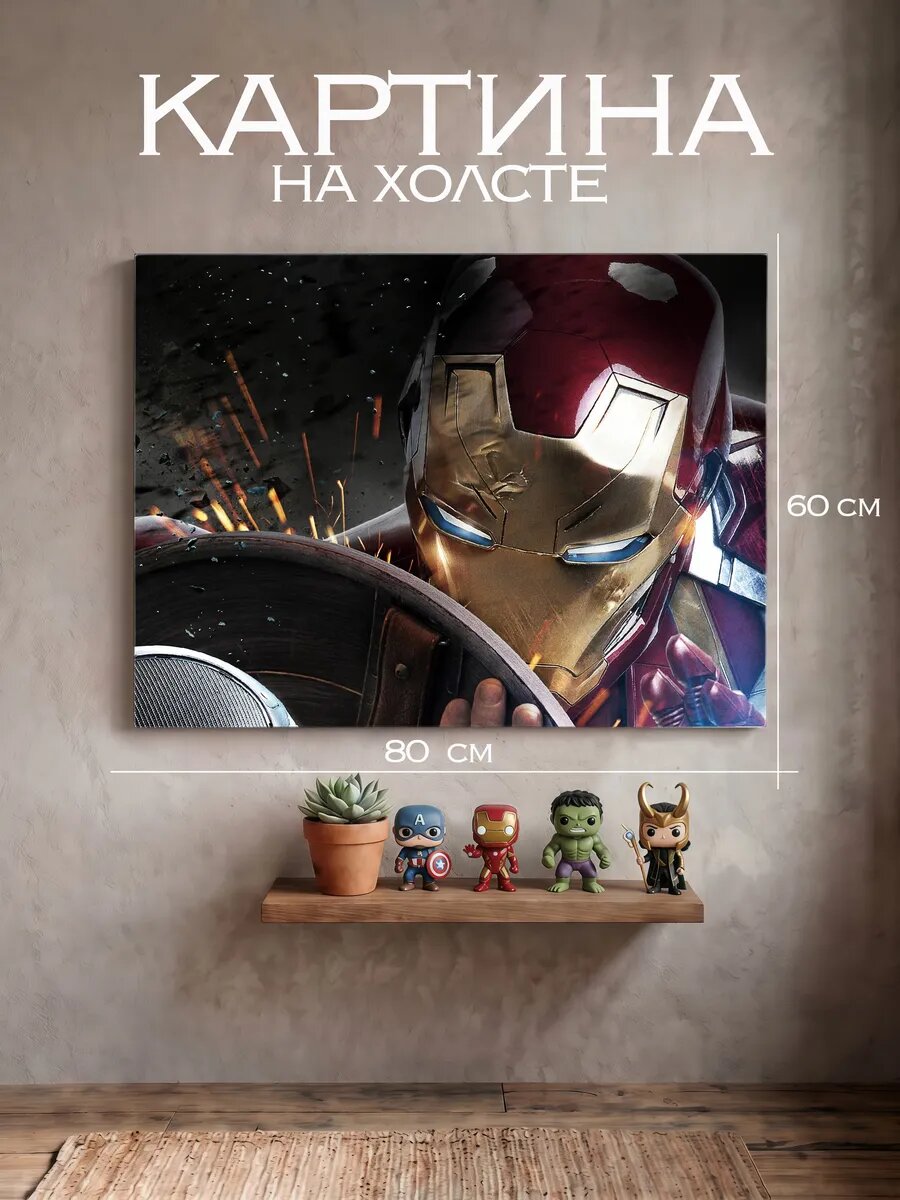 Картина марвел супергерои на холсте