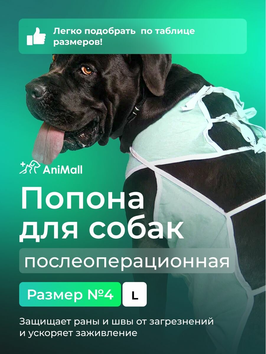 Попона для собак послеоперационная №4 AniMall после операции размер 4