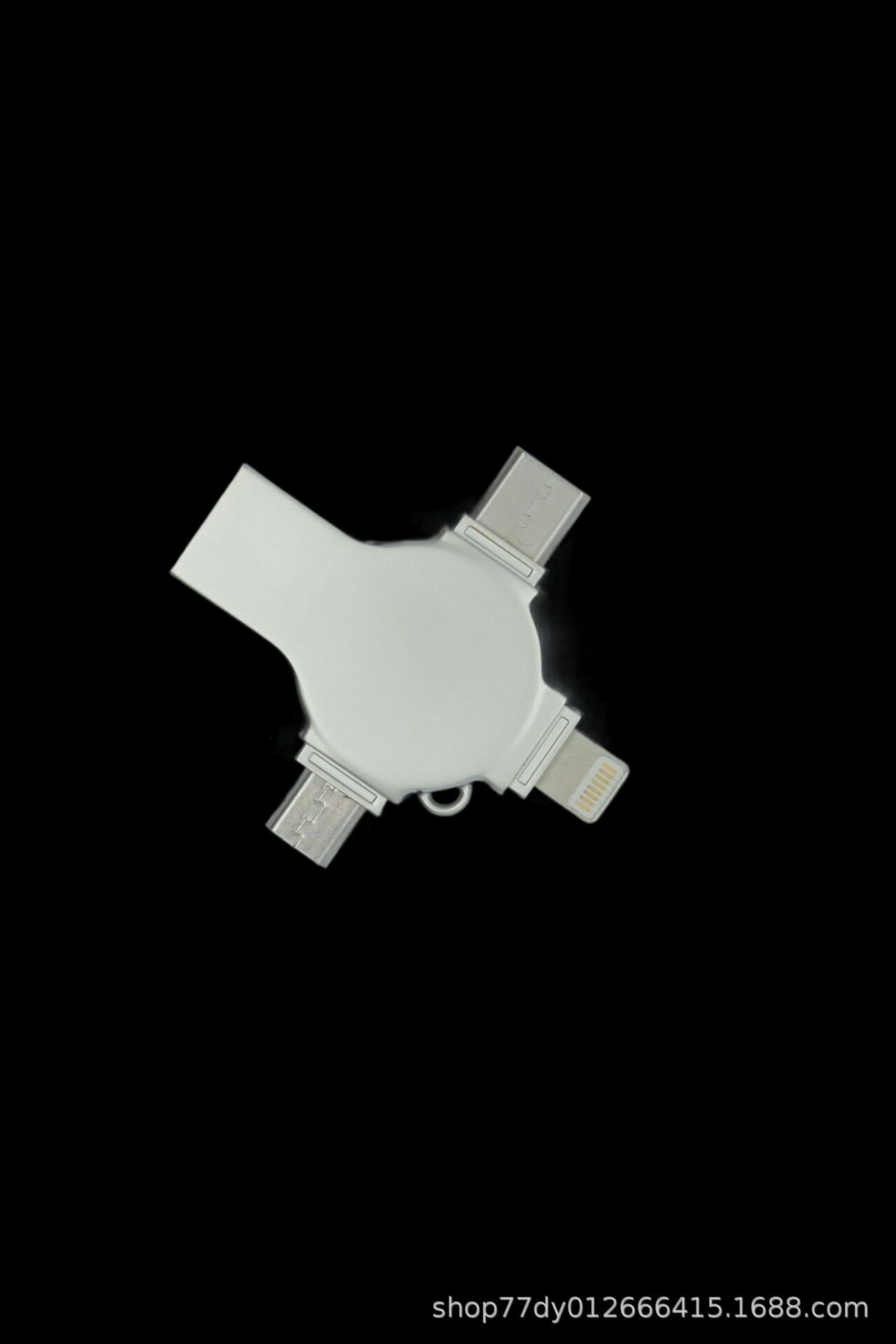 Четырехвходовой USB-накопитель с Type-C для iPhone, Android и ПК, 64 ГБ серебристый