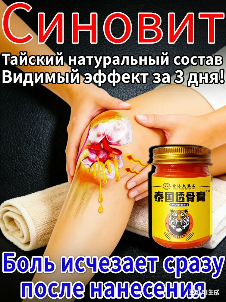 Мазь от боли в коленях Тайский проникающий бальзам быстрое облегчение
