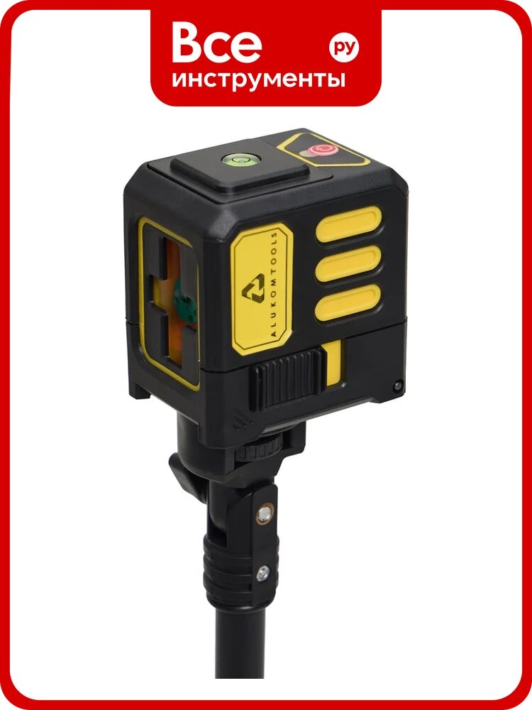 Лазерный уровень ALUKOMTOOLS АТ-НЛ2, 2 линии, зеленый луч, IP54, 30 м
