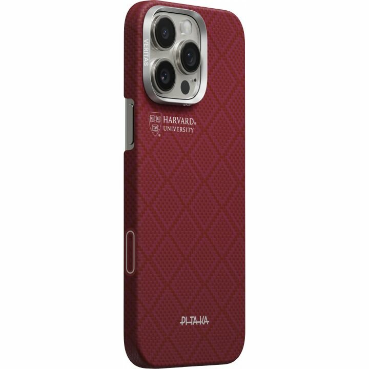 Чехол Pitaka Ultra-Slim Case "Гарвардский университет"для iPhone 16 Pro, Красный PH1601P