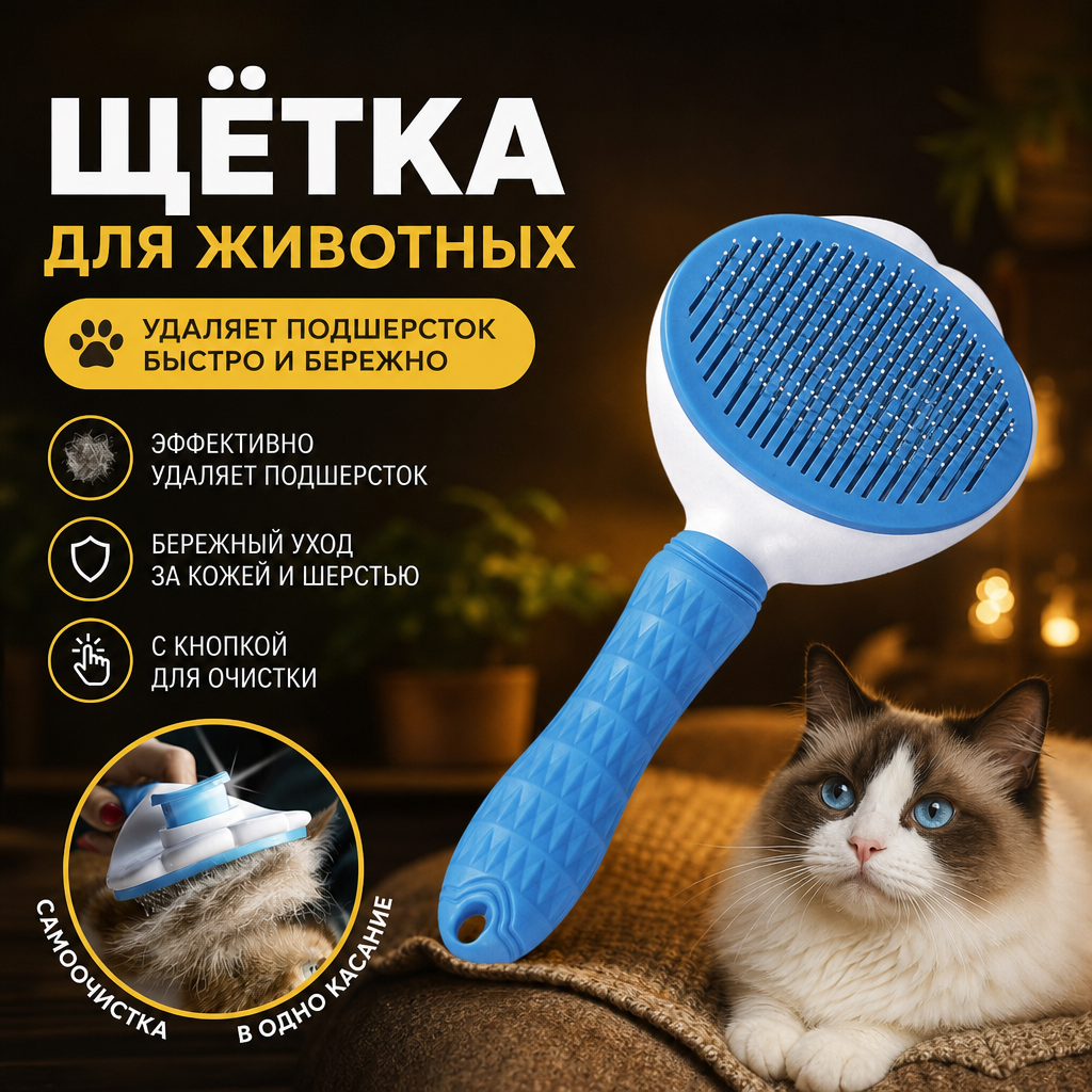 Фурминатор для вычесывания подшерстка питомцев, профессиональный уход, удаление подшерстка