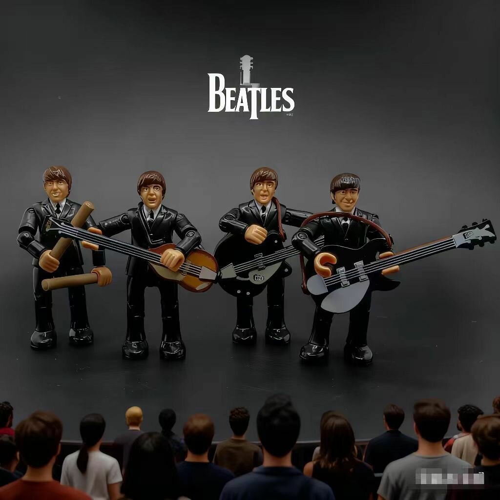 Фигурки The Beatles MEGA Halo Mega Construx 4 шт. с乐器ами для детей в подарок