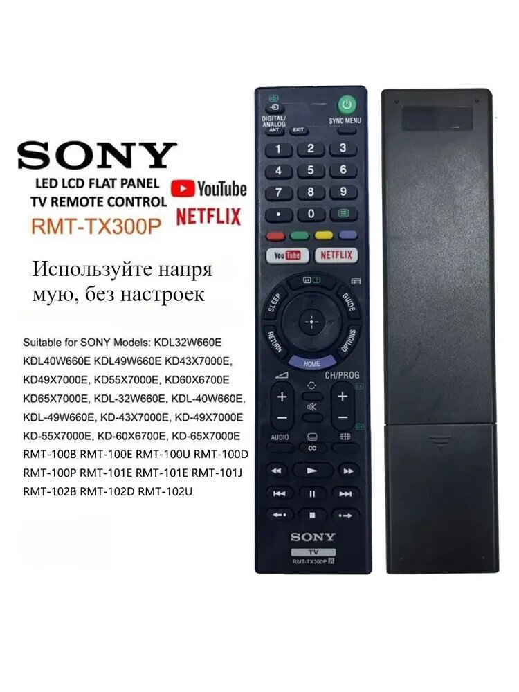 Новый универсальный пульт дистанционного управления RMT-TX300P для Sony TV Bravia Smart Android Smart Button RMT-TX300E, RMT-TX300U KD-55X7000E RMF-TX200U XBR-65X900E