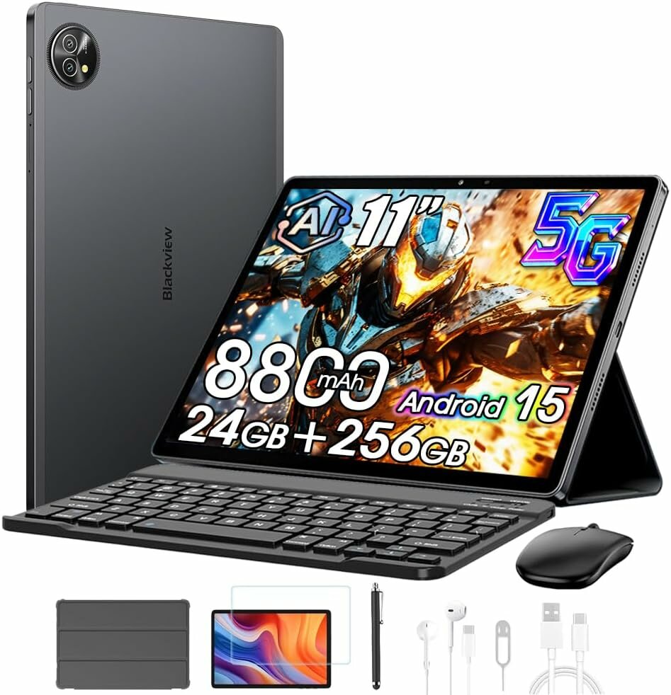 Планшет Blackview ZENO 10 на Android 15, 11 дюймов, 24 (6+18) ГБ + 256 ГБ, 8800 мАч