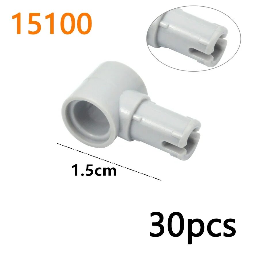 Белый лего техник 15100-Gray колышек 30шт