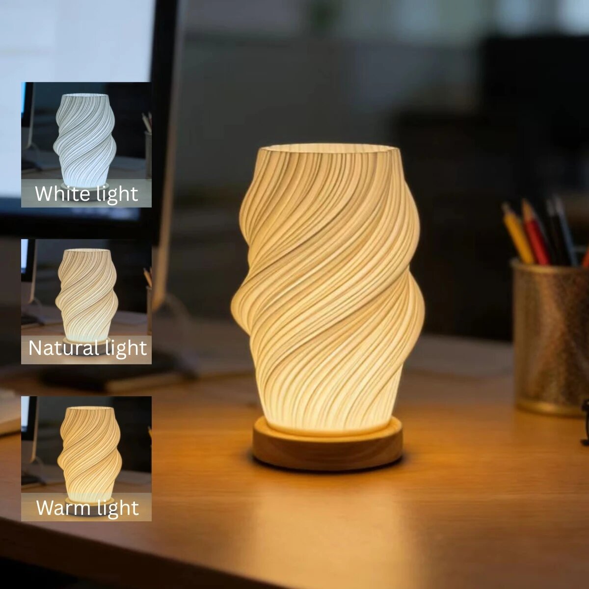 Скандинавская настольная лампа Nordic LED spiral