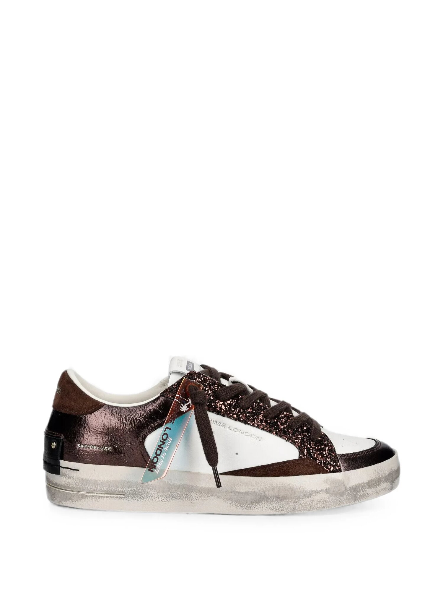 Кроссовки Crime London SK8 Deluxe glitter-trim sneakers