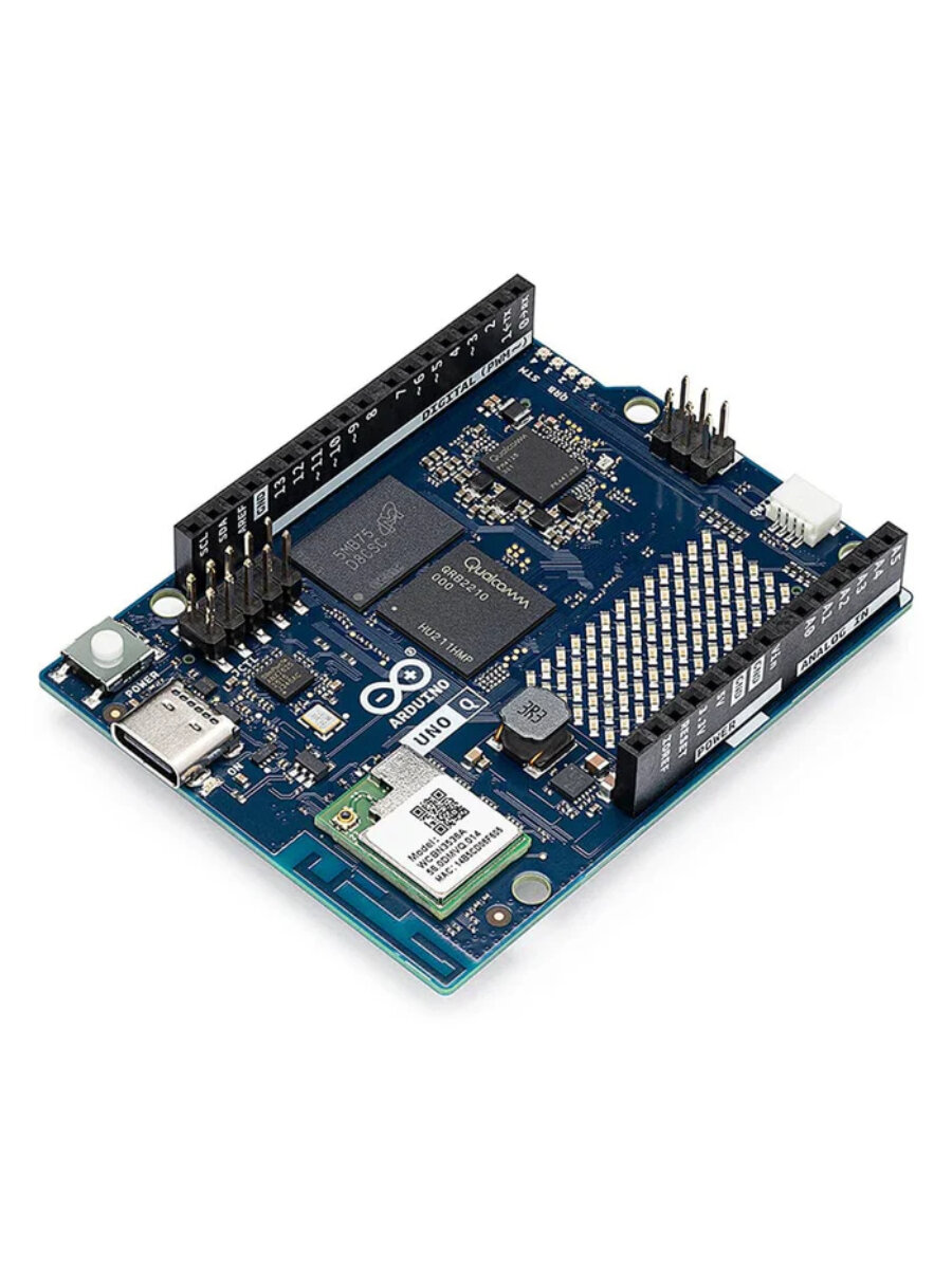 Микрокомпьютер Arduino UNO Q, Bluetooth, Wi-Fi, ОЗУ 2GB, ПЗУ 16GB, eMMC