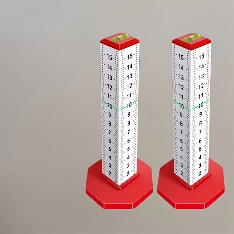 Высокоточная линейка для укладки плитки с уровнем, белая, 2 шт.