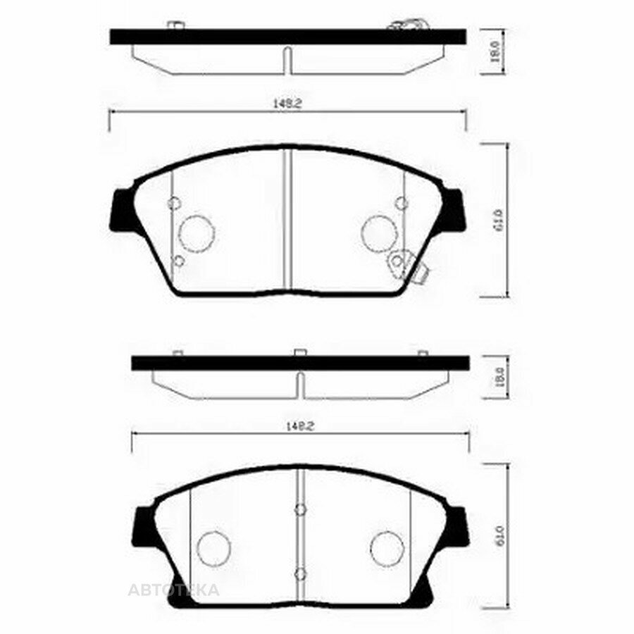 Колодки тормозные HSB HP2026 LACETTI PREMIUM 16" / CHEVROLET CRUZE 16"