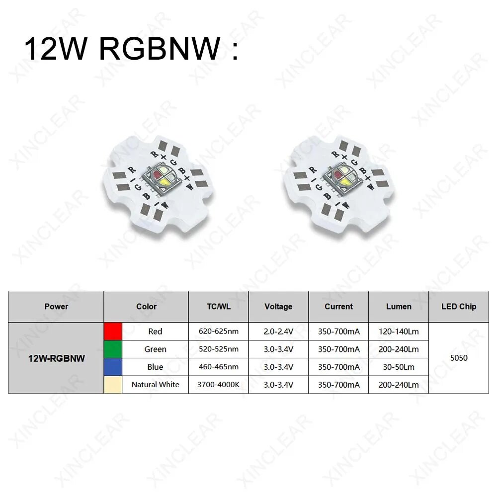 Светодиодный чип SMD5050 RGBW XC-5050 RGB Series 12W RGBNW, 1 Pieces