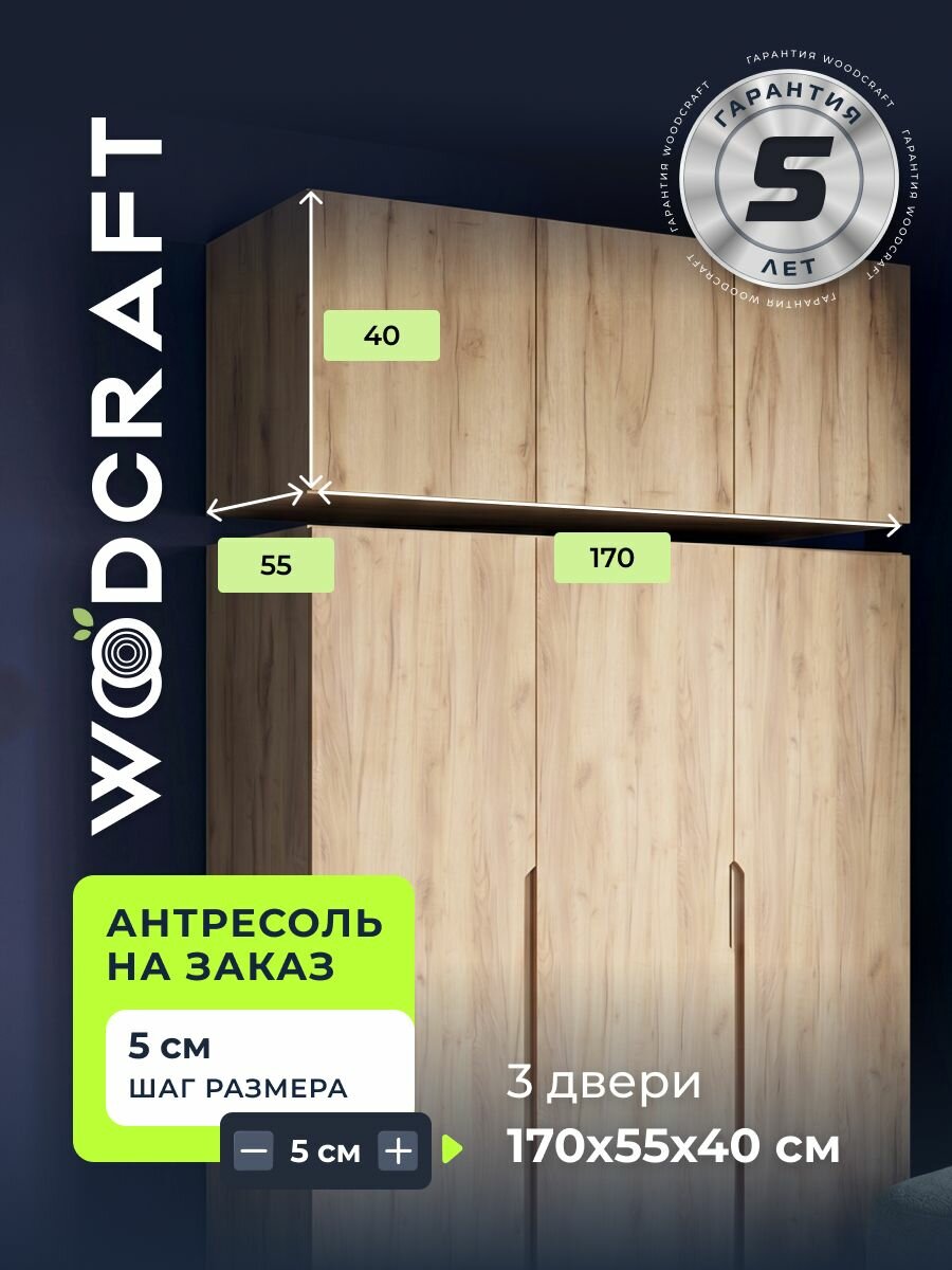 Антресоль-3-170-55-40 Дуб Золотистый