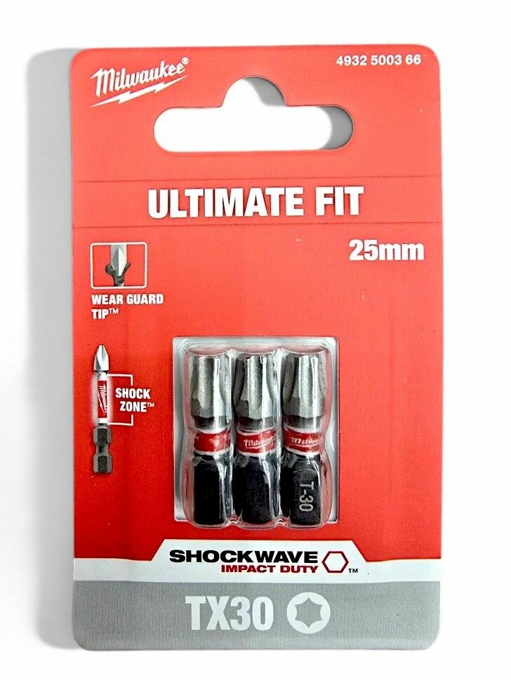 Бита TX30 25мм SHOCKWAVE (3шт/уп)