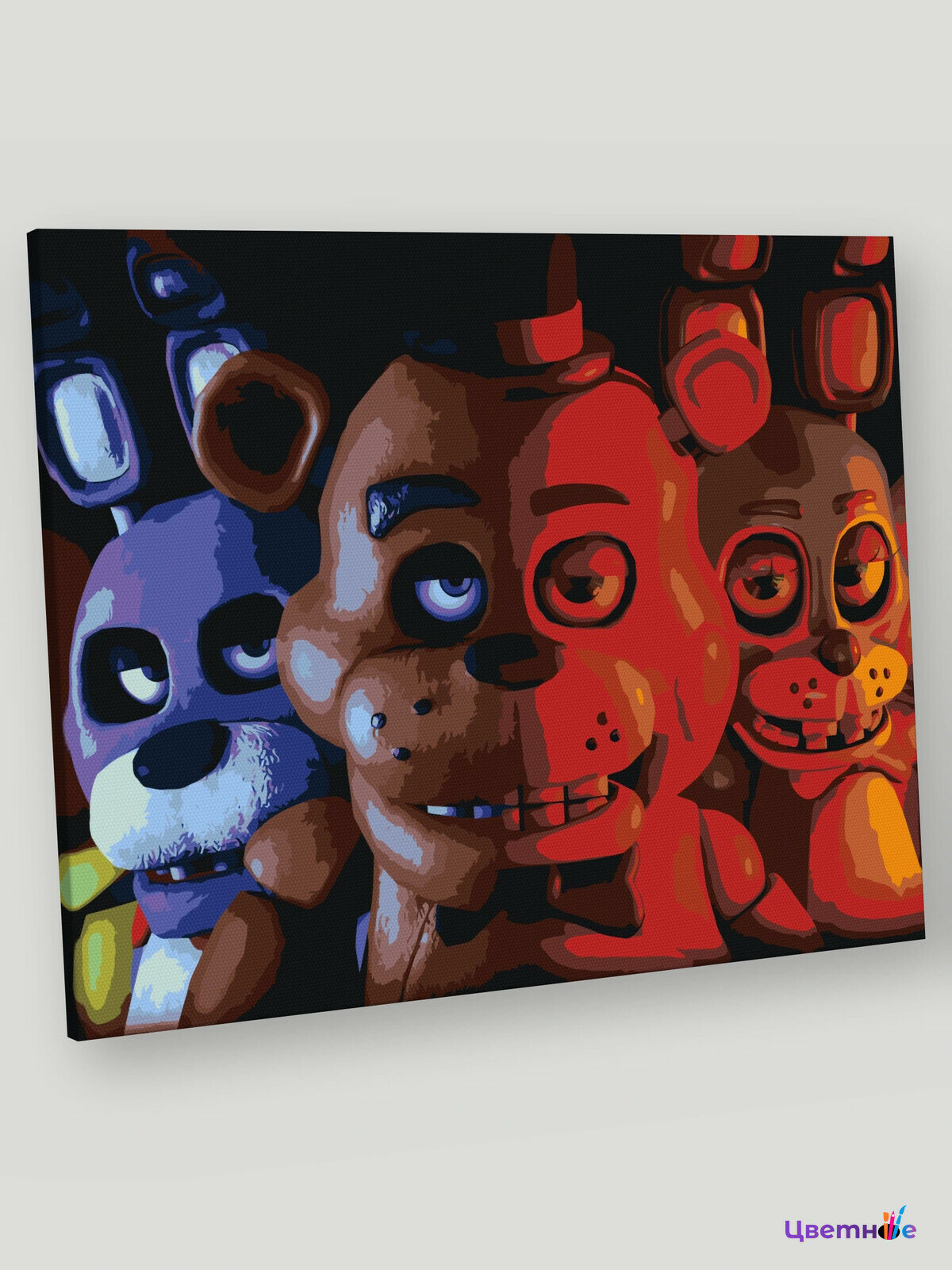 Картина по номерам Фнаф Five nights at Freddy's Аниматроники