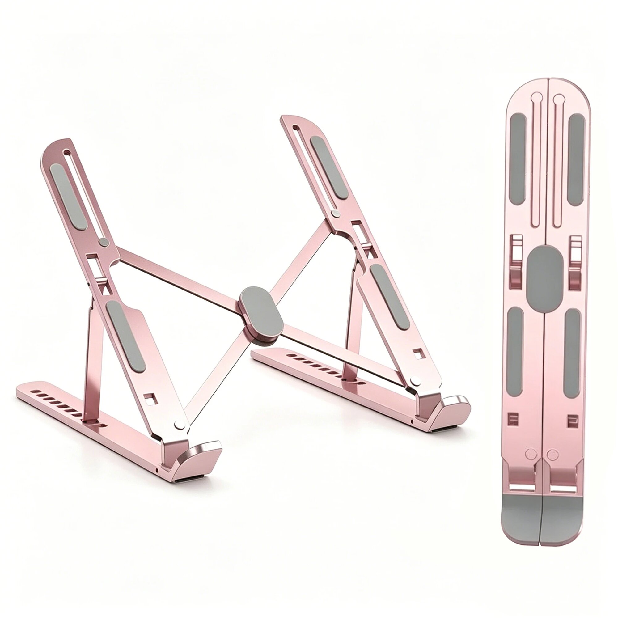 Подставка для ноутбука Kebidumei алюминиевая Розовый, Pink