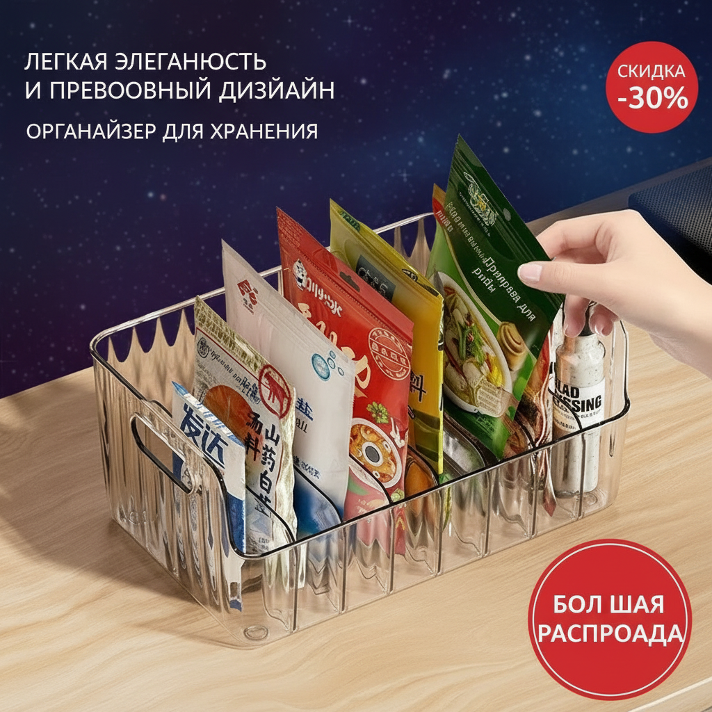 Кухонный контейнер для специй с ячейками органайзер на столешницу хранение приправ компакт