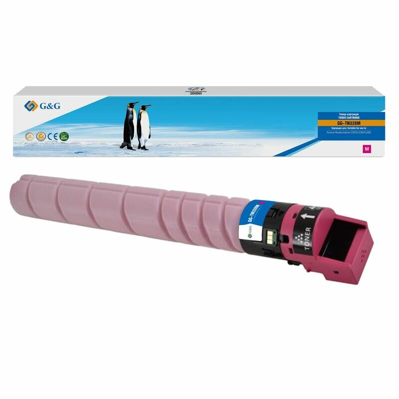 Картридж TN-328M для KONICA MINOLTA Bizhub C250i, C300 G&G пурпурный