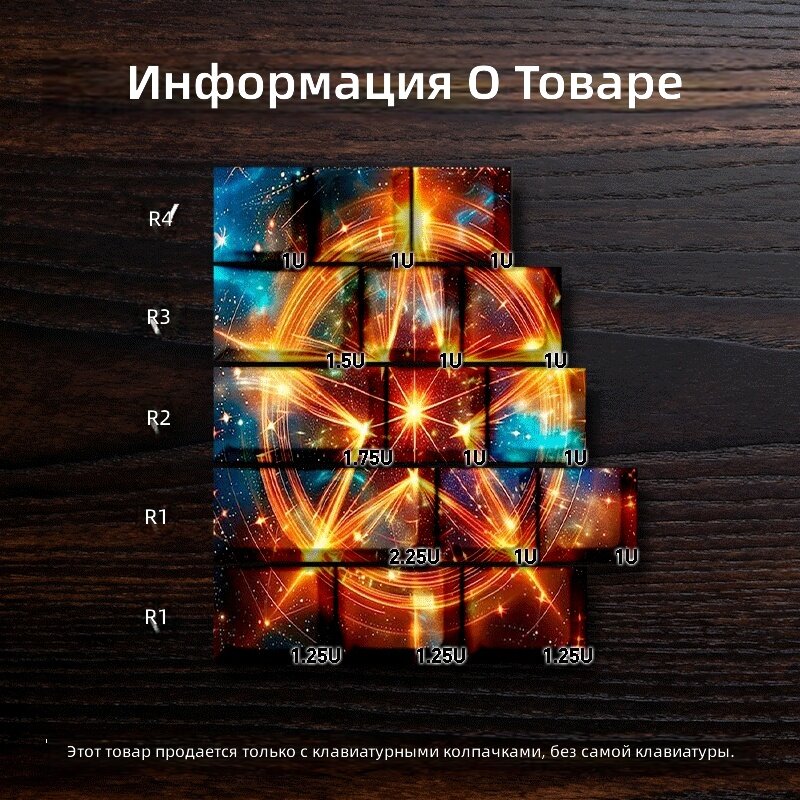 2D механические кейкапы профиля CHERRY OEM, 15 клавиш, узор "Nebula Universe", пятисторонняя сублимационная печать PBT, для DIY (только кейкапы, клавиатура не входит)