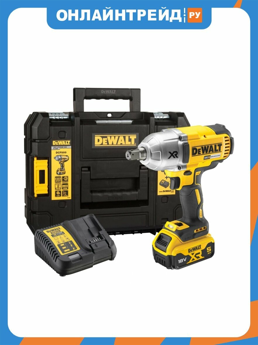 Гайковерт аккумуляторный Dewalt DCF899P1-QW