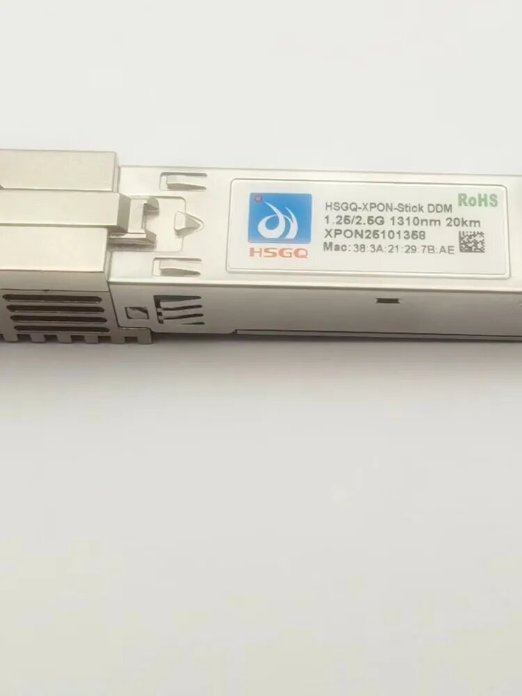 ODI XPON Stick SFP ONU Модуль SFP XPON ONU (ONT) с MAC-адресом, разъемом SC, диапазоном длин волн 1310 нм/1490 нм, функцией DDM, дальностью передачи 20 км, модем, разъем SC/APC