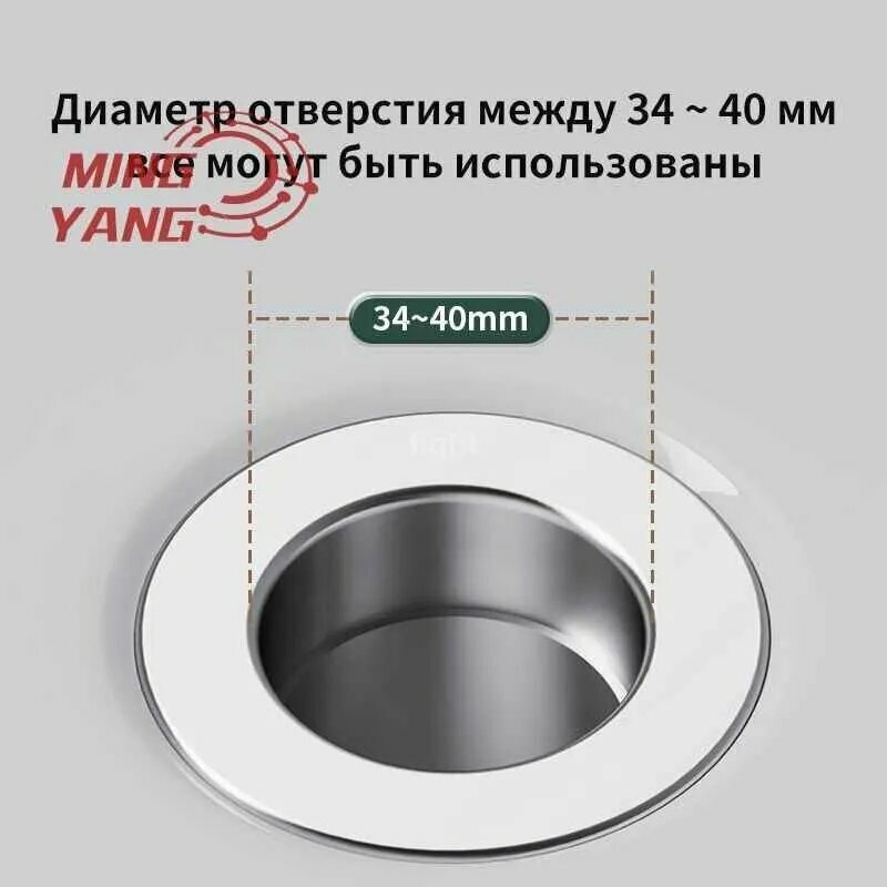 Заглушка для ванны и раковины/сливной фильтр из нержавеющей стали/сифон волос с универсальной кнопкой 34-40 мм